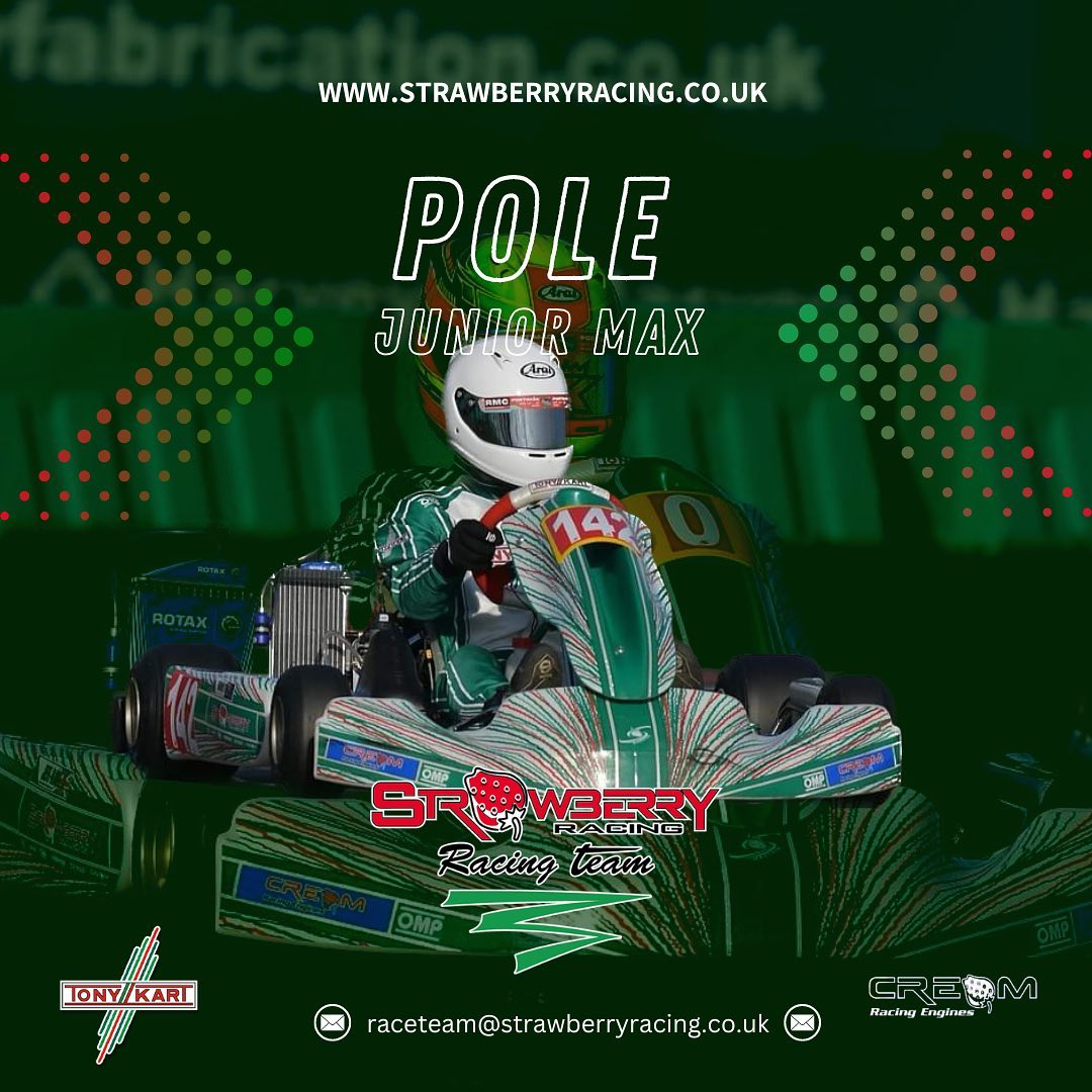 Pole at PFI – Tony Kart UK Official Dealer - Strawberry Racing